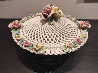 Cestino in Ceramica di Bassano Vintage