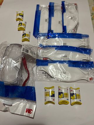 Set 3M Completo occhiali,tappi,mascherine 🥽