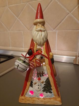 Babbo natalizio porta candela