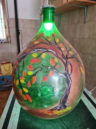 Idea regalo natale bottiglia damigiana decorata