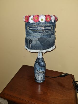 Idea regalo bottiglie decorate bicchieri candele