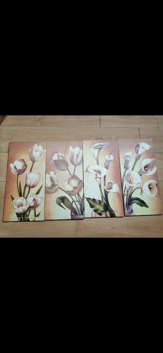 set di quadri tema floreale 