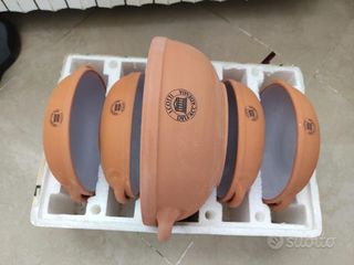 4 ciotole e zuppiera in terracotta i cotti dell' a