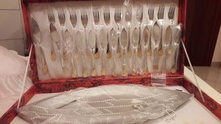 posate da pesce più portapesce