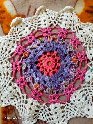 Coppia centri ad uncinetto 