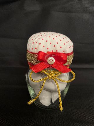 Vasetto portagessi decorato a mano