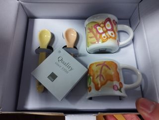 Set 2 mini mug della thun con cucchiani 