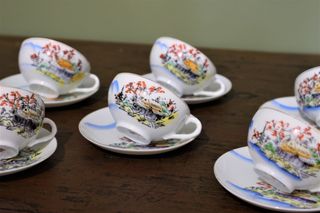 tazzine caffè porcellana giapponese vintage