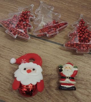 set 5 decorazioni albero natale