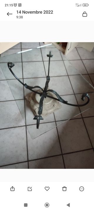 tavolino in ferro battuto