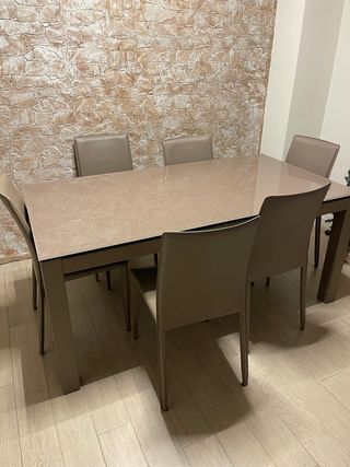 Tavolo da pranzo in vetro spesso 2cm allungabile