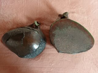 vaso in ceramica lavorazione raku, pezzo unico