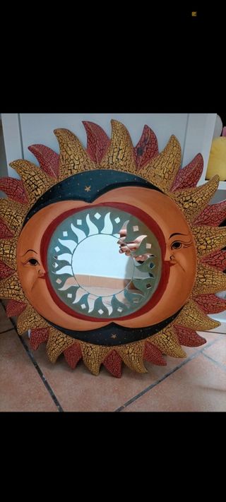 specchio sole decorativo