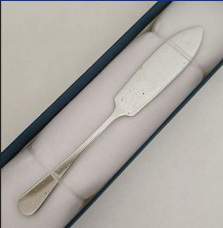 Spatola per burro in metallo argentato anni '50