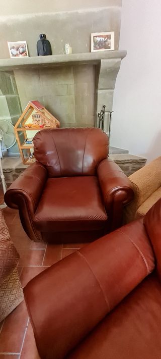 Poltrona in pelle 