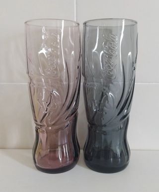 Bicchieri coca cola nero rosa collezione Mc Donald
