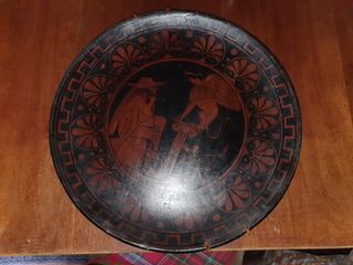 Antiquariato-Piatto ceramica L'enigma della Sfinge