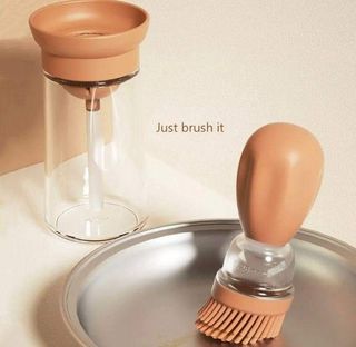 spargiolio con pennello ..contenitore in vetro