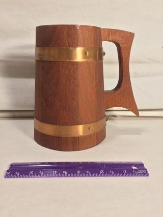 Boccale Legno Birra Vintage Decorativo