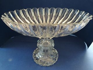 alzata antica in cristallo vintage 