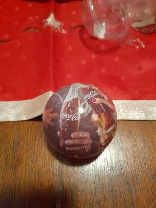 pallina di natale coca cola in metallo