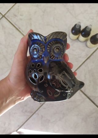 brucia essenze a forma di gufo 