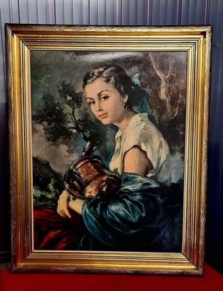 Quadro "donna con giara" stampa 71x87,5cm