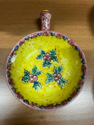 Ciotola aperitivo natalizia ceramica vietri 