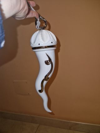 corno bianco e argento da arredo moderno
