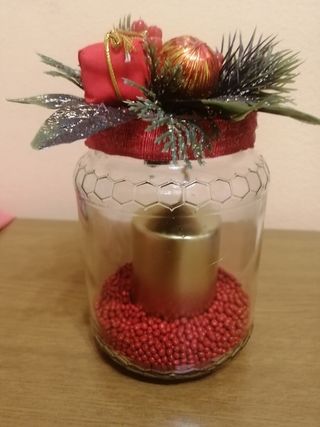 portacandela natalizio fatto a mano