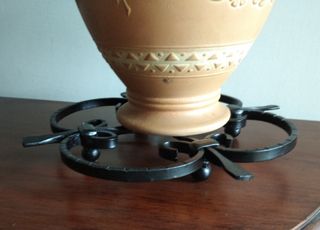 Coppia sottopentola/sottovaso in ferro battuto