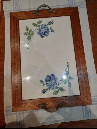 vassoio in legno stile anticato