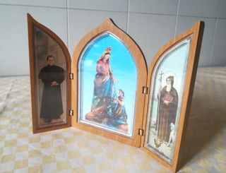 Trittico religioso Santi Nostra Signora Guadalupe
