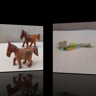 Set cavalli di legno + portamestoli