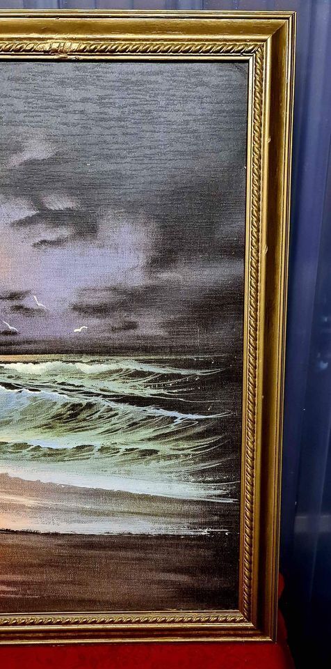 Quadro con stampa gabbiani al tramonto "notturno"  Foto-3