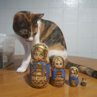 matrioske legno dipinte a mano