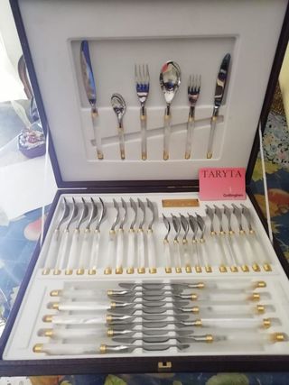 Set di posate Gottinghen in Acciaio e Oro