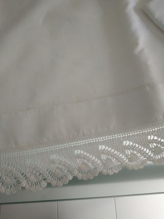 lenzuola misto lino matrimoniali con pizzo nuove