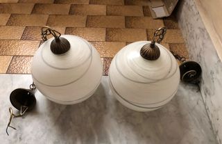 Lampadari a sfera di vetro 