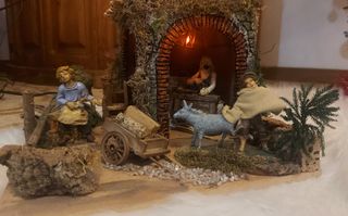 Presepe Natale illuminato vintage ottimo regalo
