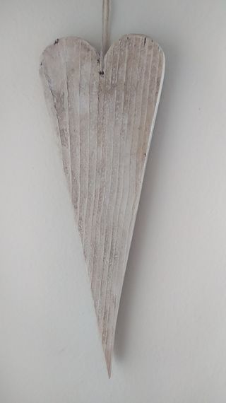 cuore stile Country in legno riciclato 