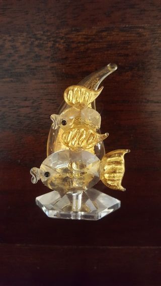 Pesci in Swarovski e vetro di Murano cm.5.5x3.5