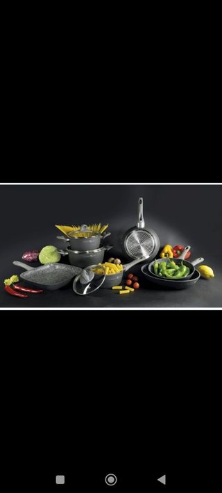 batteria in pietra lavica 