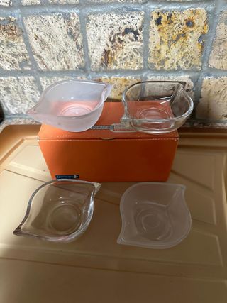 4 ciotole in vetro 