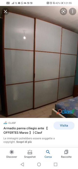 armadioin ciliegio 4 ante scorrevoli