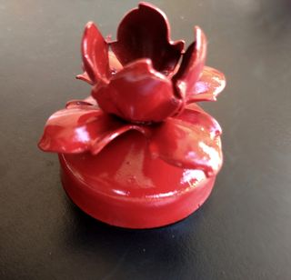 Portacandela fiore rosso #natale