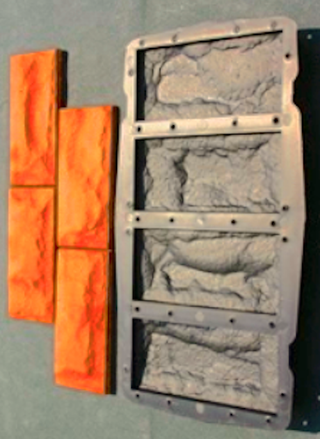 4 Stampi matrice Forma Rivestimento finta pietra