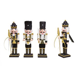 Schiaccianoci con glitter in legno nero n.3