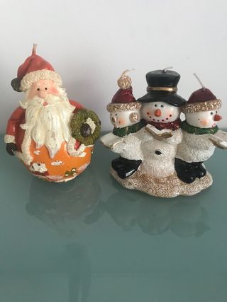 Coppia candele Natale 