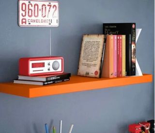Mensola da muro in legno arancione 